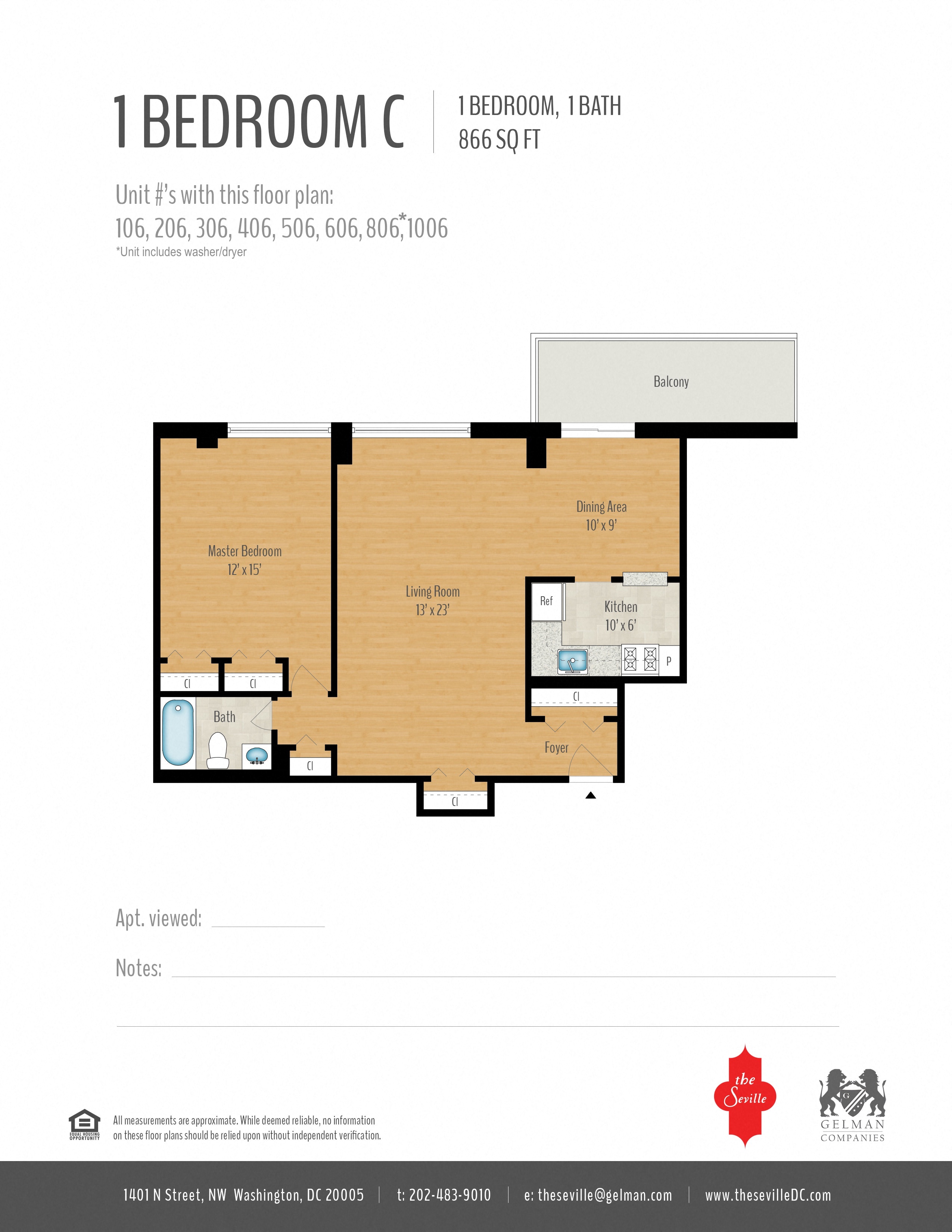 Junior 1-Bedroom | The Seville DC