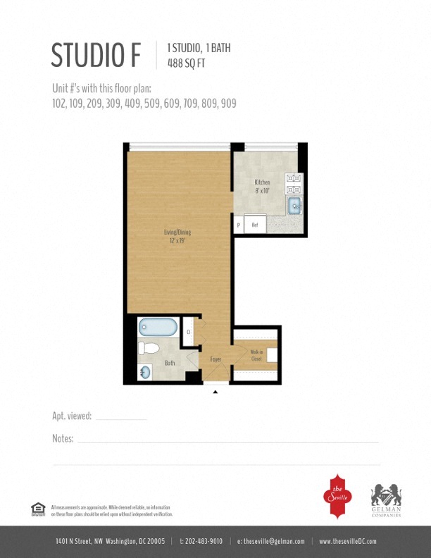 Floor Plans - The Seville DC